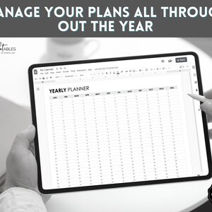 EDITABLE Perpetual Calendar, Undated Year at a Glance, Reusable ...