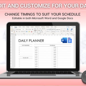 15 Minute Planner, EDITABLE 15 Minutes Daily Planner, 15 Minute Tracker ...