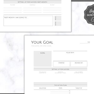 Goal Tracker Printable BUNDLE, 2023 Goals Planner, SMART Goal Setting ...