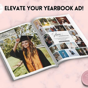 Yearbook AD Template, Senior & High School Graduation, Grad Announcement, School Yearbook, FULL ...