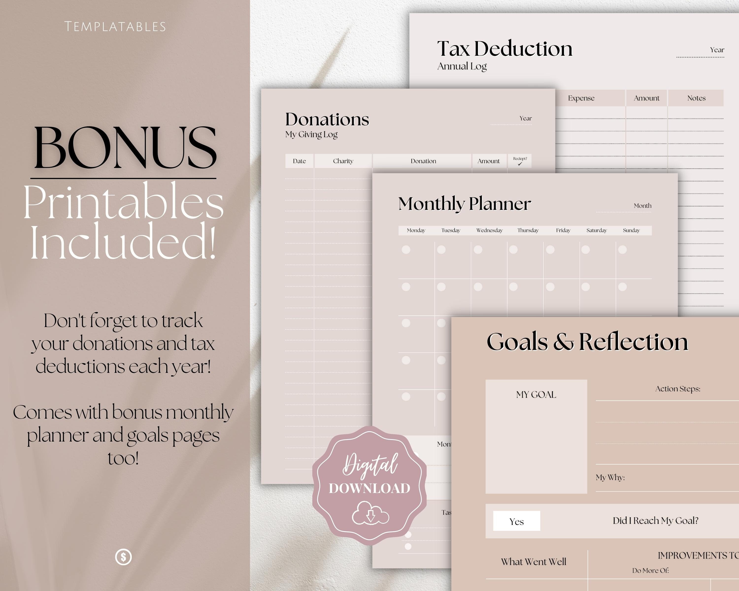 Printable Gratitude Journal BUNDLE! Mindfulness Log, Gratitude Template ...