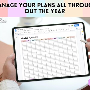 Perpetual Calendar, EDITABLE Yearly Overview, Undated Year at a Glance ...