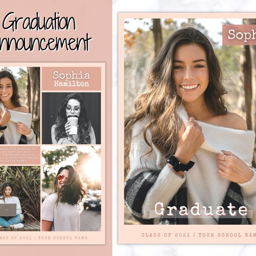 Yearbook AD Template Senior & High School Graduation Grad | Etsy