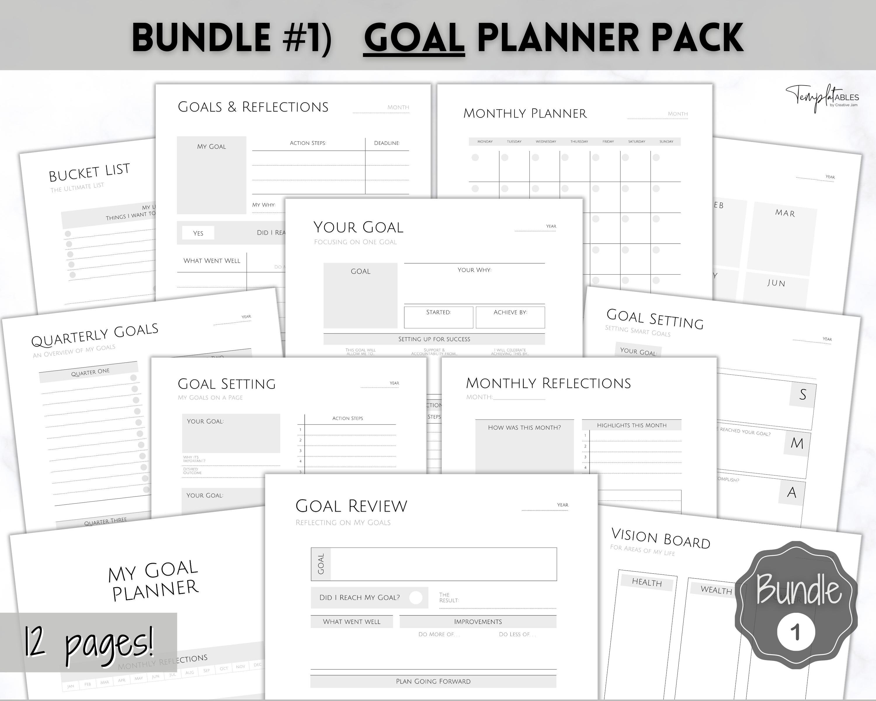 Ultimate PLANNER BUNDLE Printable Goal Planner Finances & - Etsy UK