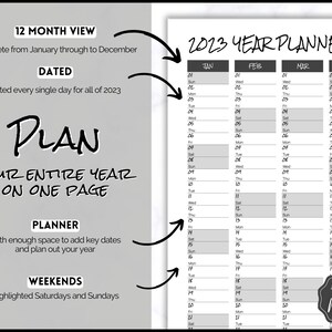 2023 Wall Calendar Printable, Large Yearly Calendar, PERSONALIZE Giant ...