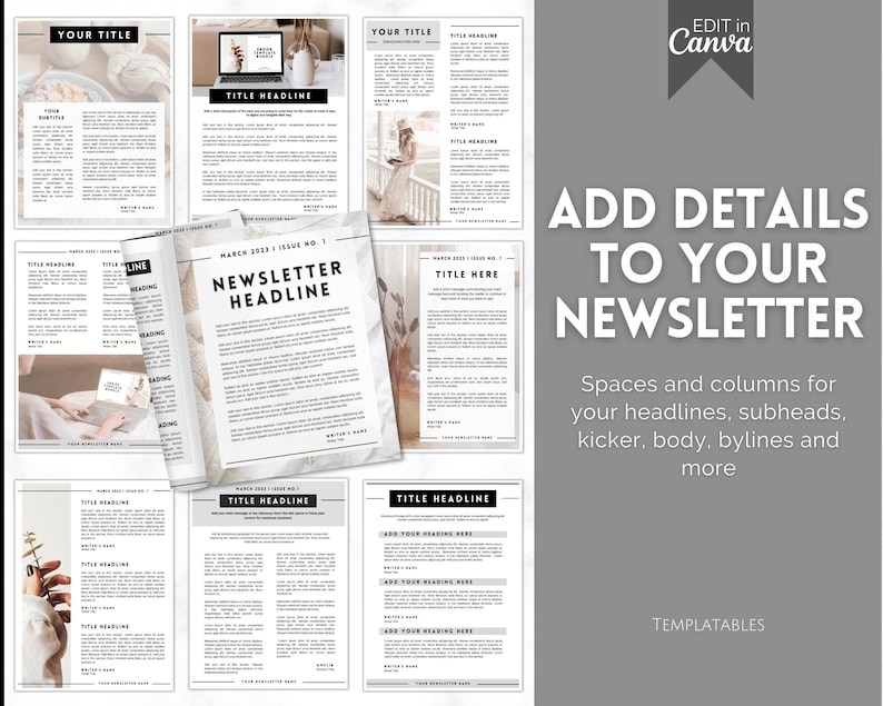 Newsletter Template, 45+ Editable Canva Templates, Monthly, Real Estate ...