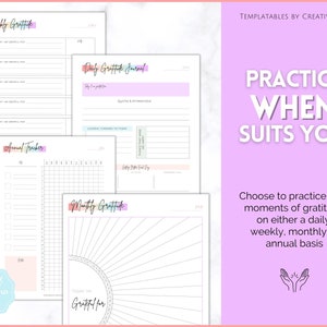 Gratitude Journal Printable BUNDLE! Mindfulness Log, Gratitude Template ...