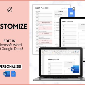 EDITABLE 24 Hour Daily Planner Template, Hourly Planner, to Do List ...