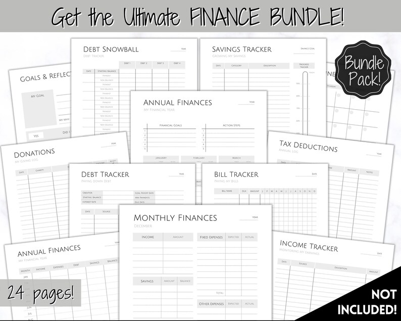 SIMPLE MONTHLY Budget Planner Printable Financial Tracker | Etsy
