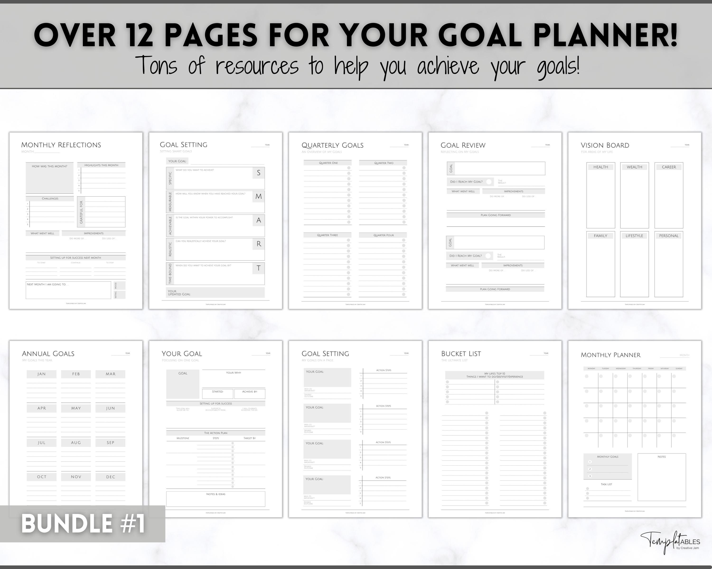 Ultimate PLANNER BUNDLE Printable Goal Planner Finances & - Etsy UK