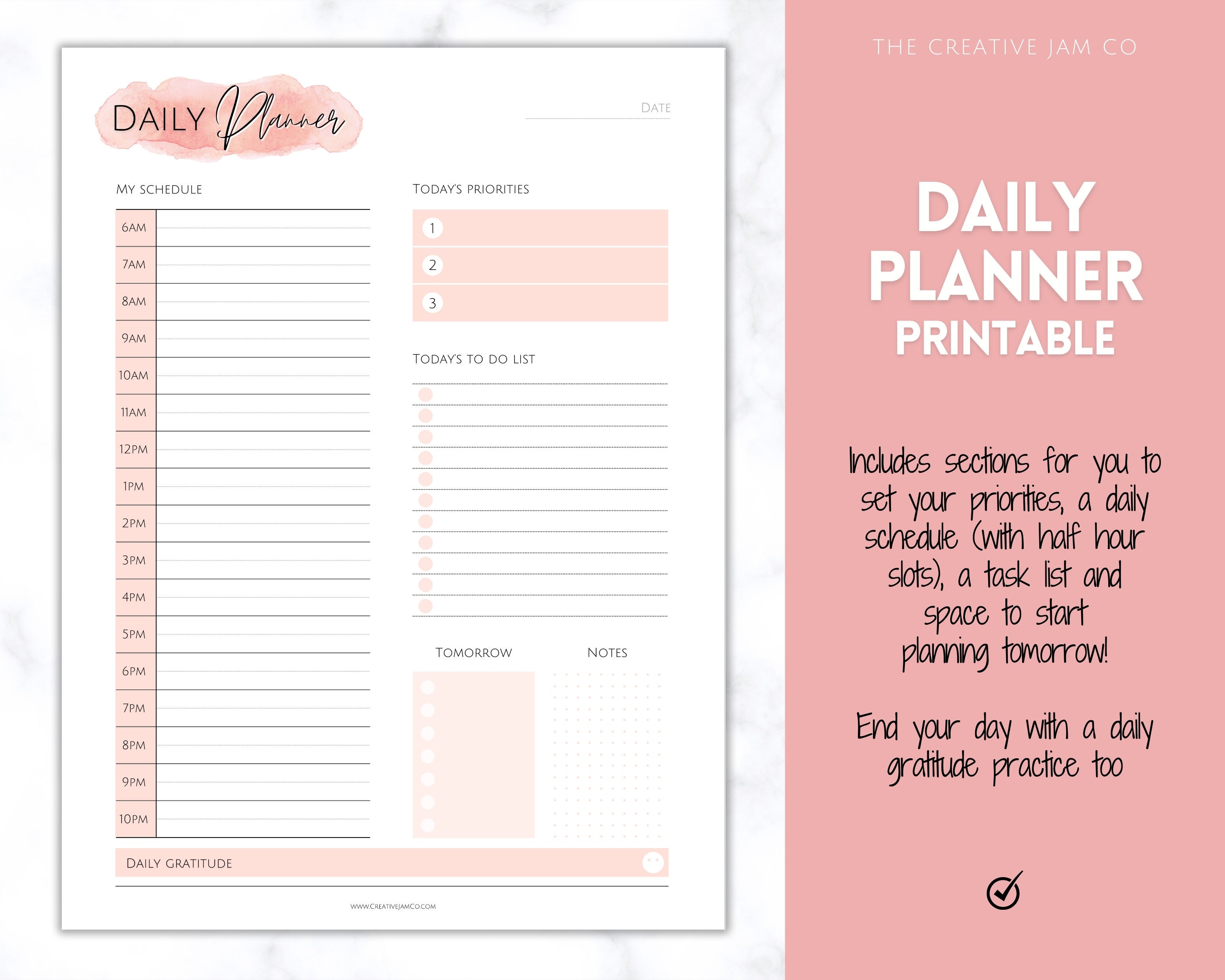 PINK Planner Bundle Daily Planner Weekly Planner Monthly - Etsy UK