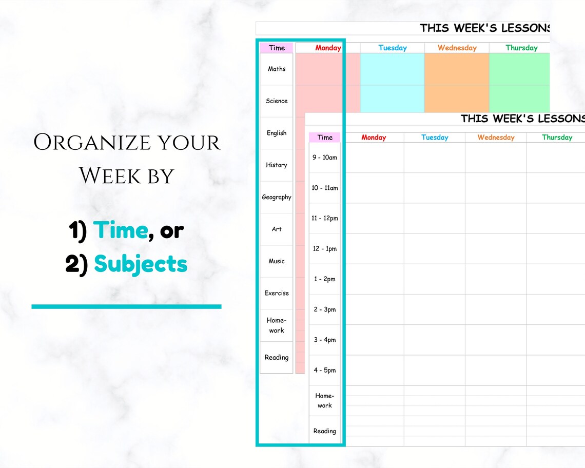 Teacher Planner EDITABLE Weekly LESSON PLANNER Teaching | Etsy
