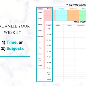 EDITABLE Weekly Homeschool LESSON PLANNER | Home Schooling Lesson Plan ...