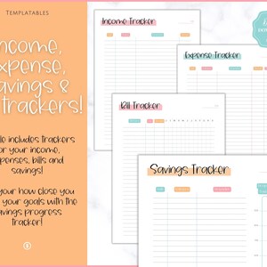 Ultimate Budget Planner Printable BUNDLE, Financial Tracker, Savings ...