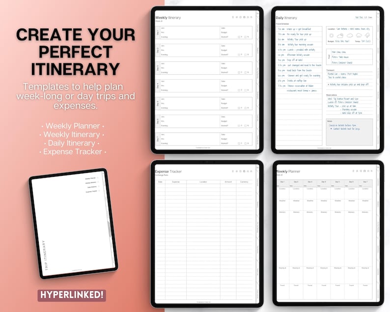 Digital Travel Planner, Goodnotes Travel Journal, Travel Itinerary ...