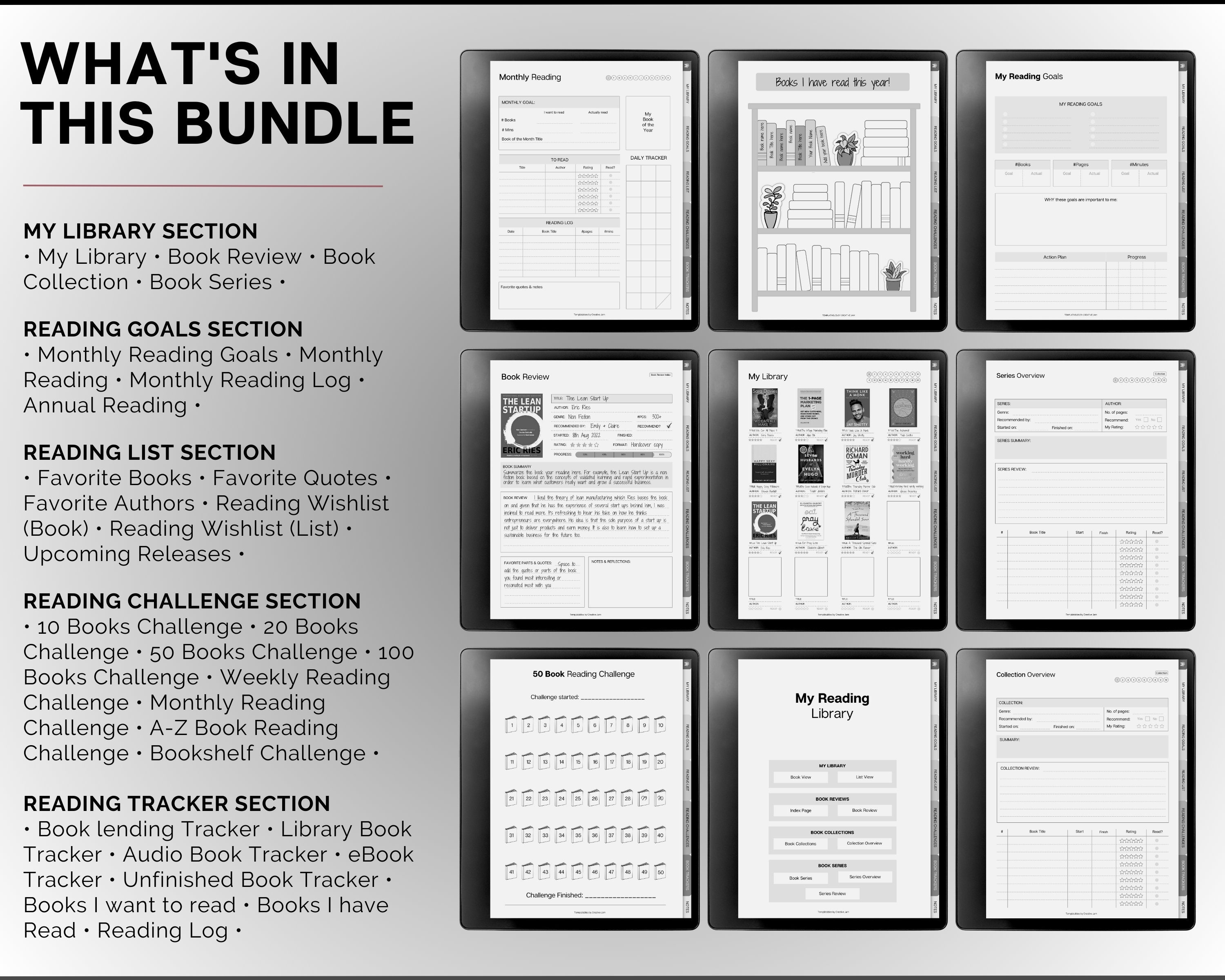Digital Book Journal, Templates for Kindle SCRIBE, Digital Reading ...