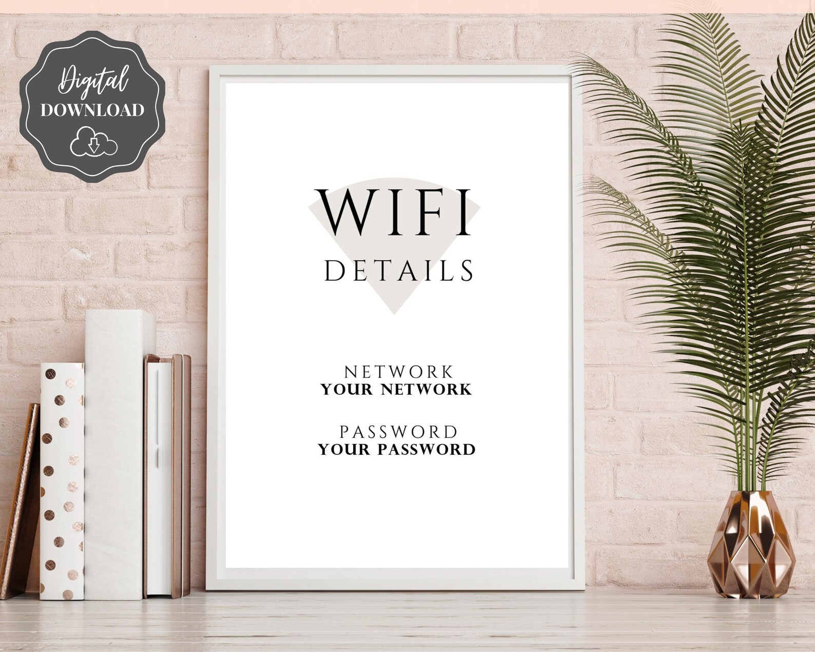 Wifi Password Sign Editable Wifi Sign Printable Template Be - Etsy