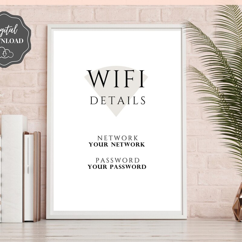 Wifi Password Sign - Etsy