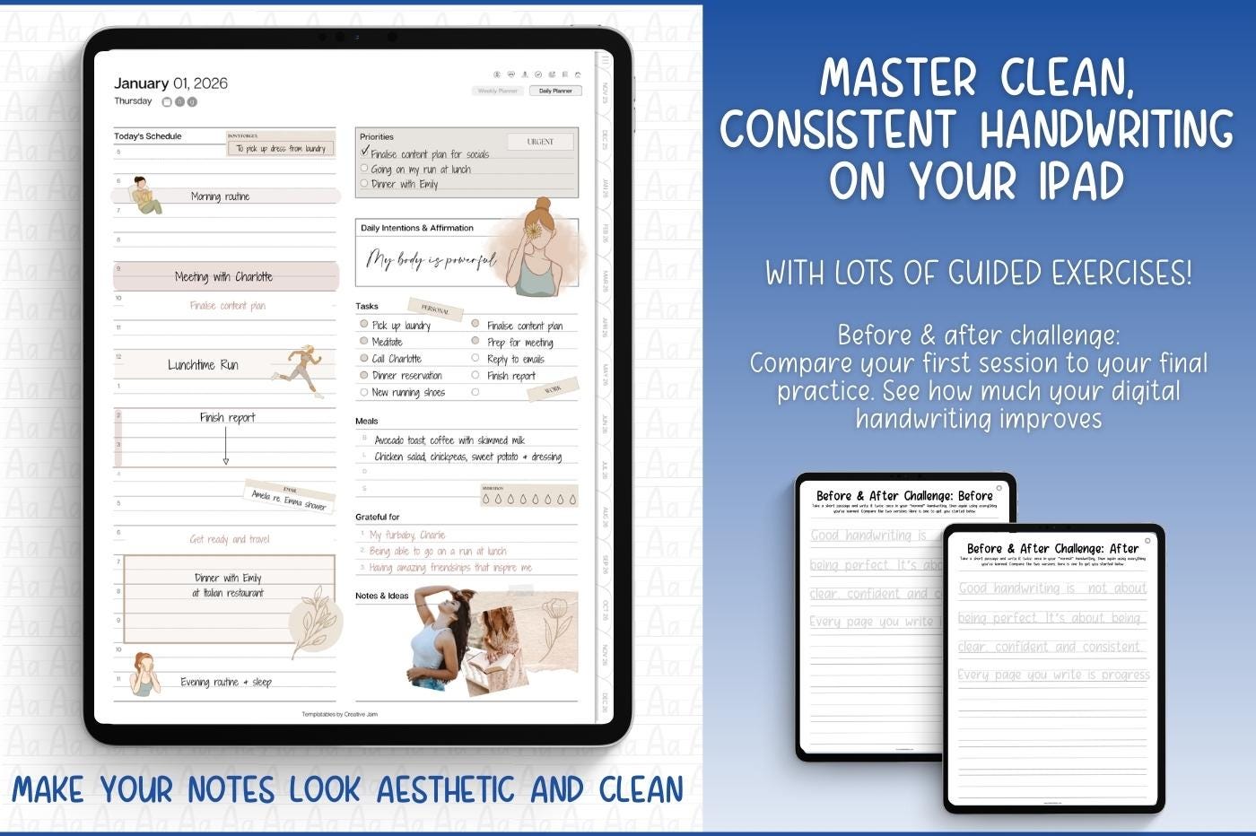Handwriting Practice Workbook for the iPad | Handwriting & Lettering ...