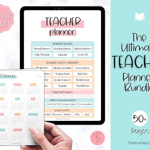 50pg TEACHER Planner Printable BUNDLE Homeschool Teacher - Etsy