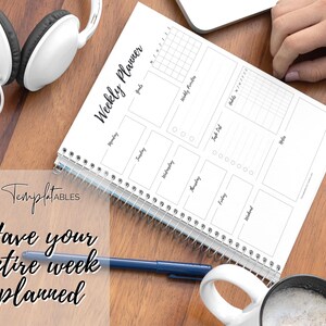 Weekly Planner, Bullet Journal Template, Bujo Weekly Schedule, to Do ...