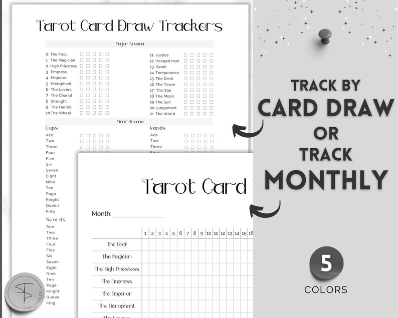 Monthly Tarot Card Tracker, Tarot Readings, Learn Tarot Card, Tarot ...