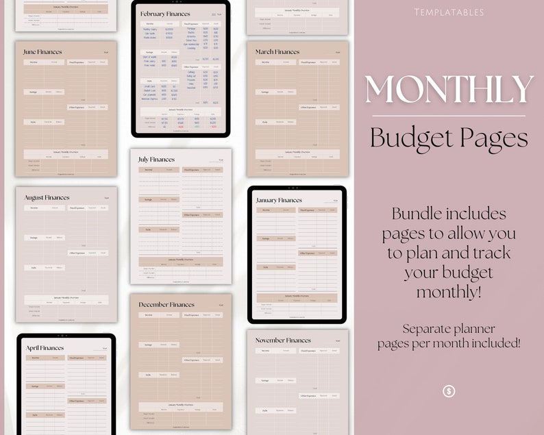 Financial Planner Printable BUNDLE Budget Template Savings - Etsy