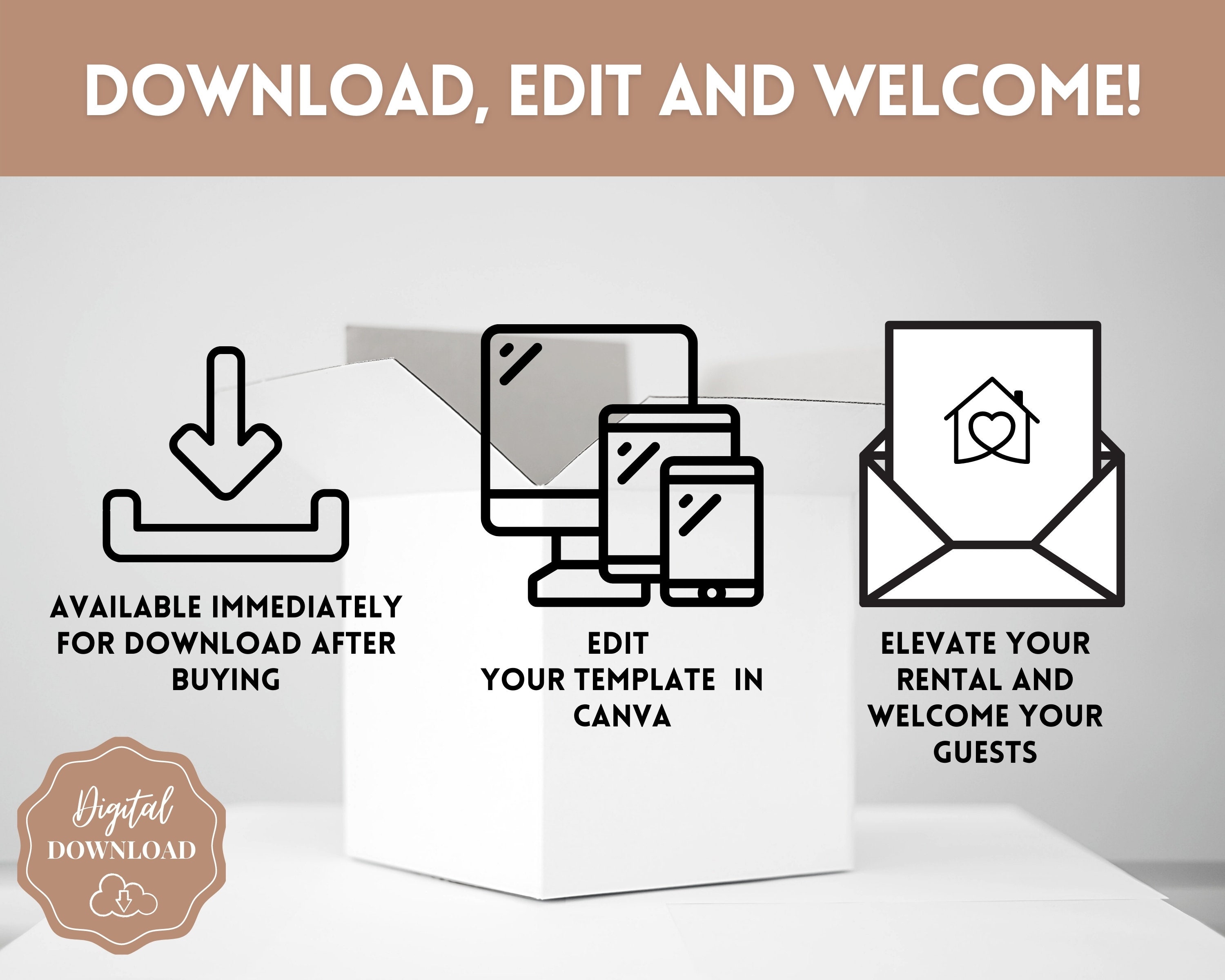 Welcome LETTER Template Airbnb & VRBO Editable Canva Air Bnb - Etsy UK