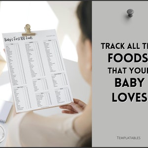 Baby Food Tracker Printable BUNDLE, Baby’s First Foods, Meal Planner ...