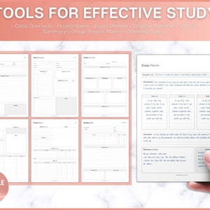 Student Planner Printable BUNDLE, 40+ Pg Study Planner, Academic ...