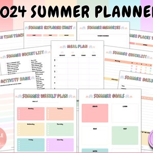 2024 Summer Planner, Kids Chore Chart, Summer Schedule, Screen Time ...