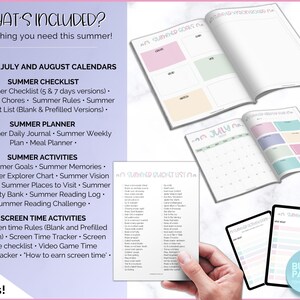 2023 Summer Planner, Kids Chore Chart, Summer Schedule, Screen Time ...