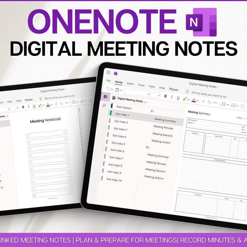 Onenote Digital Professional Planner - Etsy