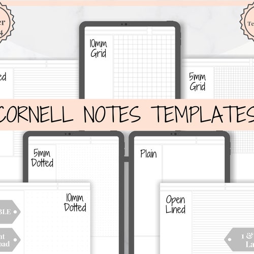 Cornell Notes Method Paper Pages Student Planner Digital - Etsy