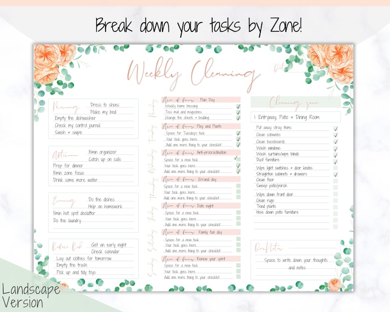 FLY LADY Control Journal, Flylady Cleaning Planner! Daily Routine ...