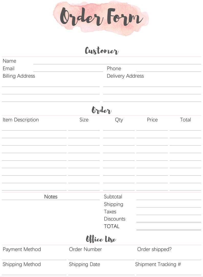 Free Craft Order Form Template New Best 25 Order Form Free Craft 