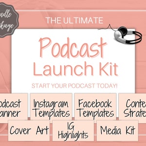 Ultimate PODCAST Launch Kit BUNDLE Podcast Planner, Instagram Template ...