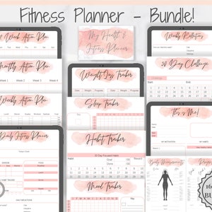 WELLNESS PLANNER for Weight Loss. Habit Tracker, Mood Tracker, Diet ...