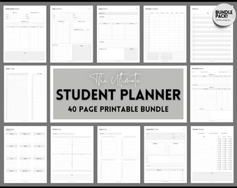 Student Planner Printable BUNDLE Goodnotes Study Planner Academic ...