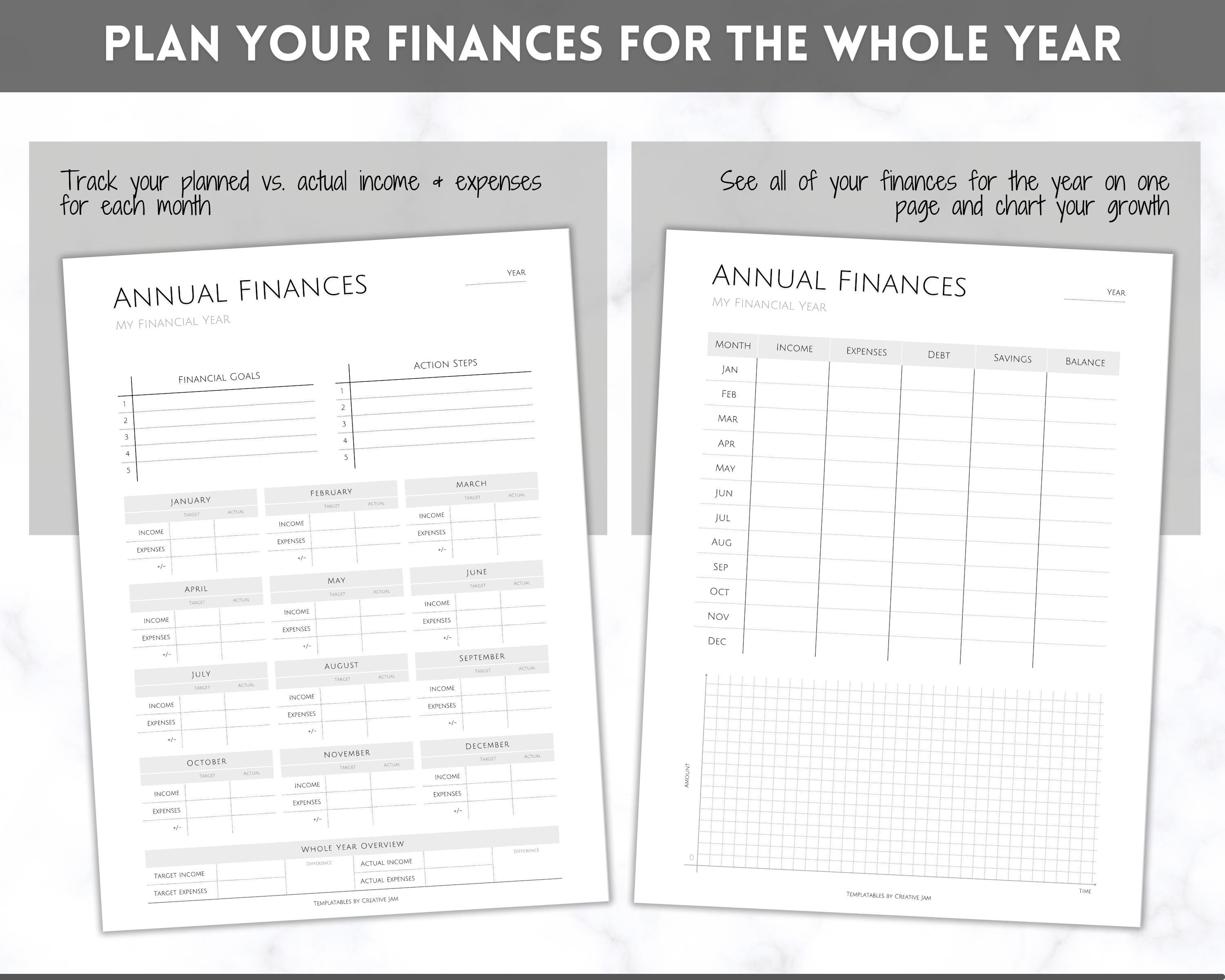 Ultimate Budget Planner Printable BUNDLE, Financial Tracker, Savings ...
