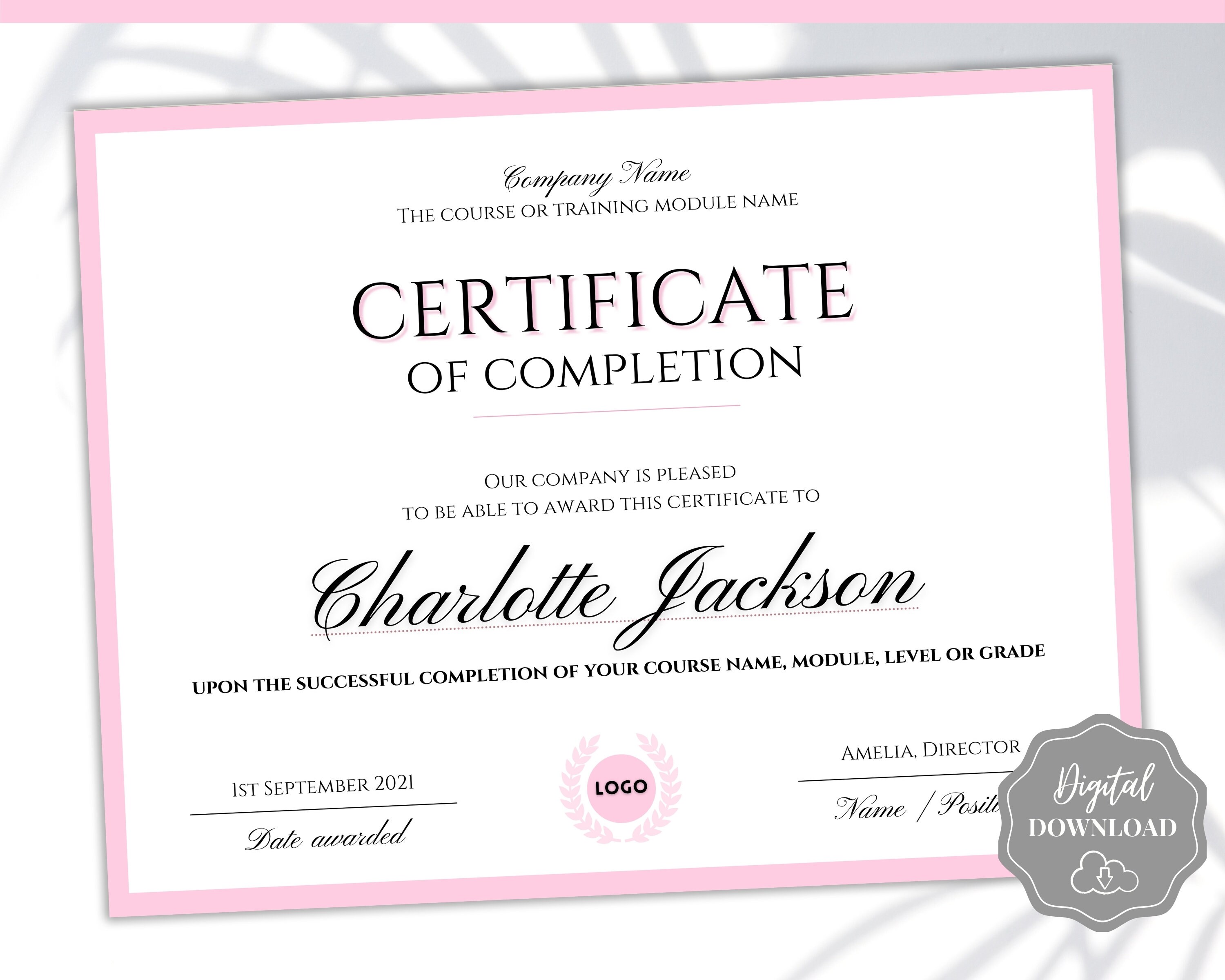 Certificate of Completion Template BUNDLE Editable - Etsy UK