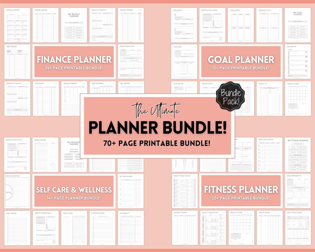 Ultimate PLANNER BUNDLE! Printable Goal Planner, Finances & Budget ...