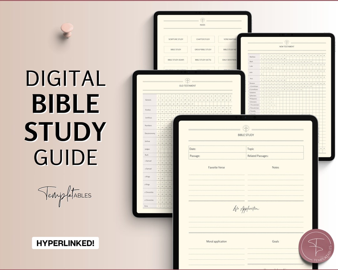 Bible Study Guide, Digital Bible Study Journal Templates, Soap, Notes ...