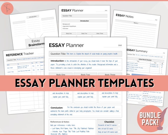 Essay Planner Printable BUNDLE for Students Essay Writing - Etsy