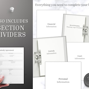 Custody Binder, Child Custody Journal, Printable Child Custody Planner ...