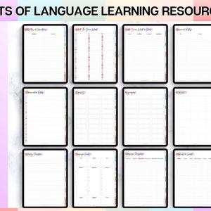 Digital Language Learning Planner, Study Korean, Japanese, Spanish ...