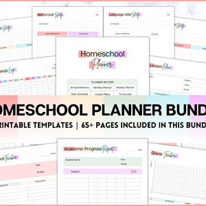 Homeschool Planner Printable, 2024 2025 Home School Teacher, Academic ...
