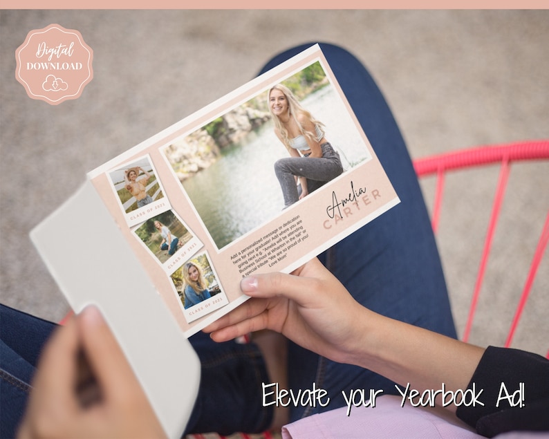 Yearbook AD Template Senior & High School Graduation Grad | Etsy