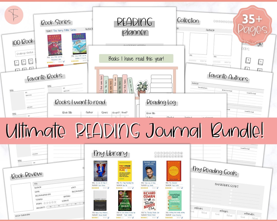 READING Journal Printable, Book Tracker, Reading Challenge, Book Review ...