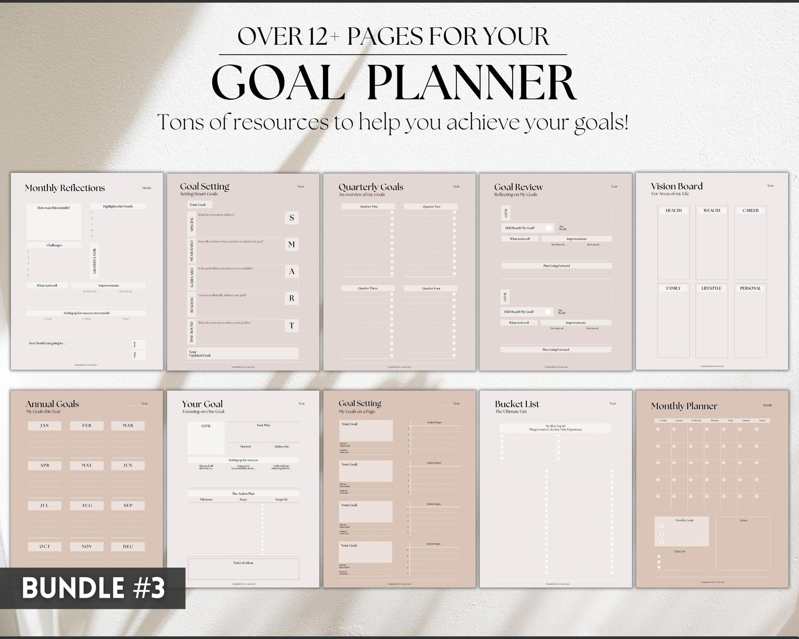 Ultimate LIFE Planner Bundle Printable Goal Planner Finances - Etsy